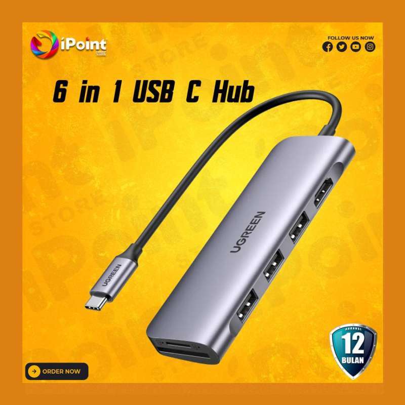 Jual UGREEN HUB USB TYPE C 6 IN 1 di Seller iPoint Store Bandung ...