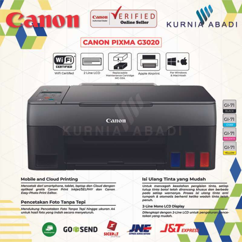 Promo Printer PIXMA G3020 G 3020 Print,Scan,,Wifi Diskon 23% di Seller ...