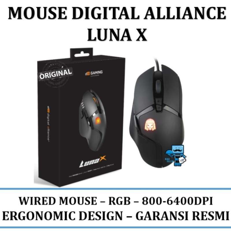 Jual Mouse Gaming Luna X - Black di Seller Cora Store - Kalibata, Kota ...