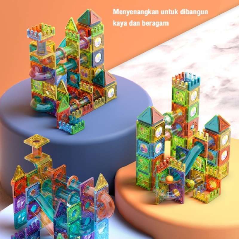 Jual Mainan Edukasi Anak Magnetic Tiles Blocks / Magnetic Bricks Di ...