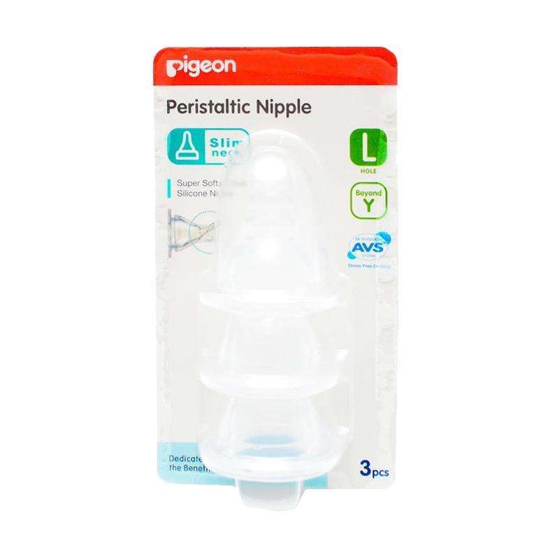 Promo Pigeon Pr020241 Peristaltic Slim Neck Nipple 3 Blister L Dot Bayi ...
