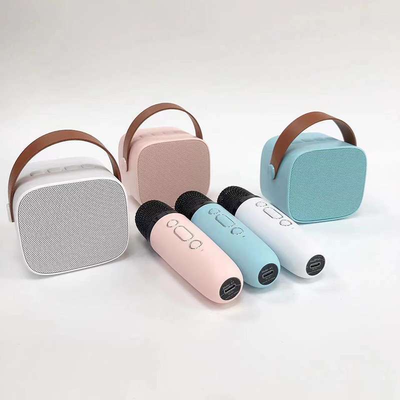 Jual mini handheld mic wireless microphone bluetooth wind speaker ...
