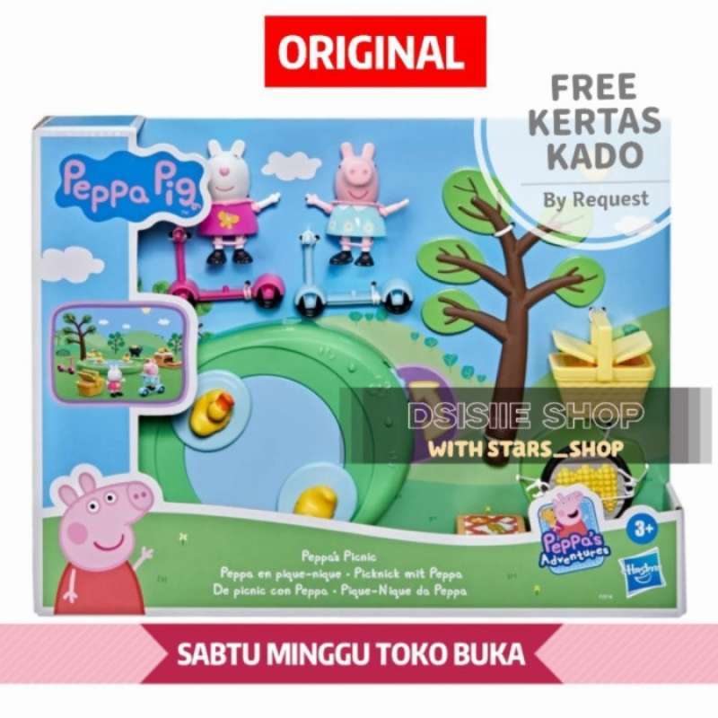 Promo Peppa Pig Peppa's Adventures Picnic Playset Original / Figure Set ...