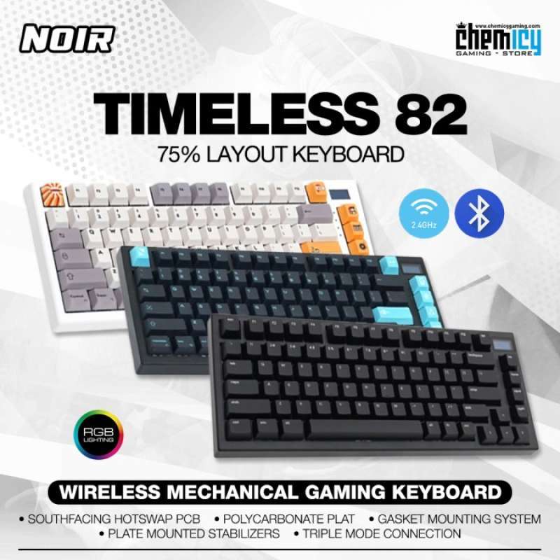 Promo noir timeless82 / timeless 82 wireless mechanical gaming keyboard ...