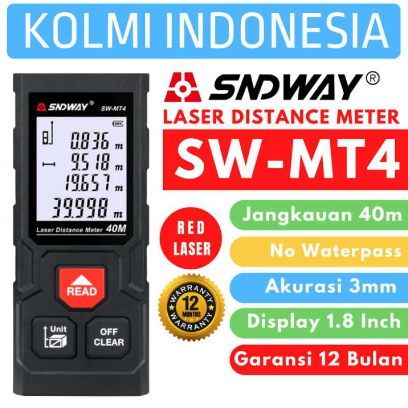 Promo Sndway Laser Distance Meter Mt4 - Alat Ukur Jarak 40m Digital ...