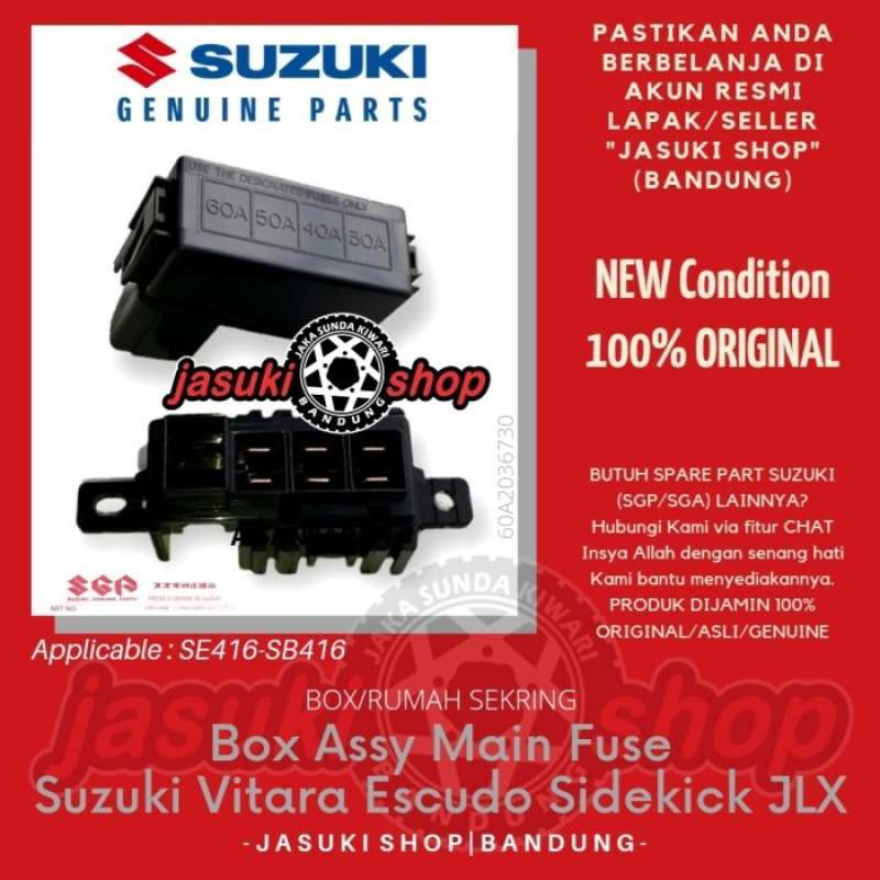 Jual Fuse Box Kotak Rumah Sekring Sikring Suzuki Vitara Escudo Sidekick ...