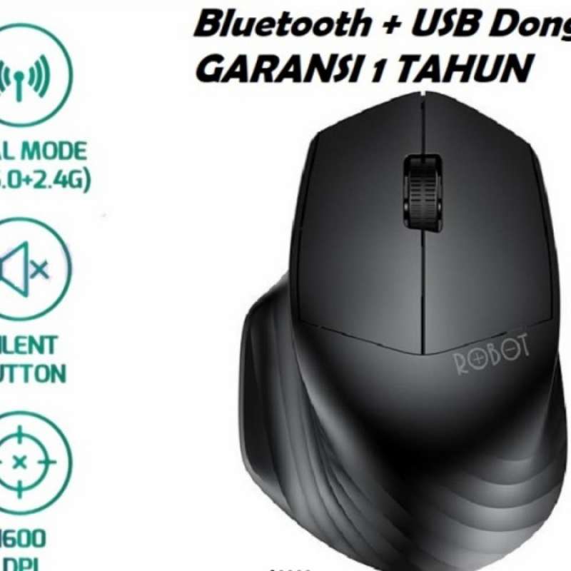 Promo Mouse Silent Dual Mode Bluetooth Wireless 2.4Ghz ROBOT M350 MX ...