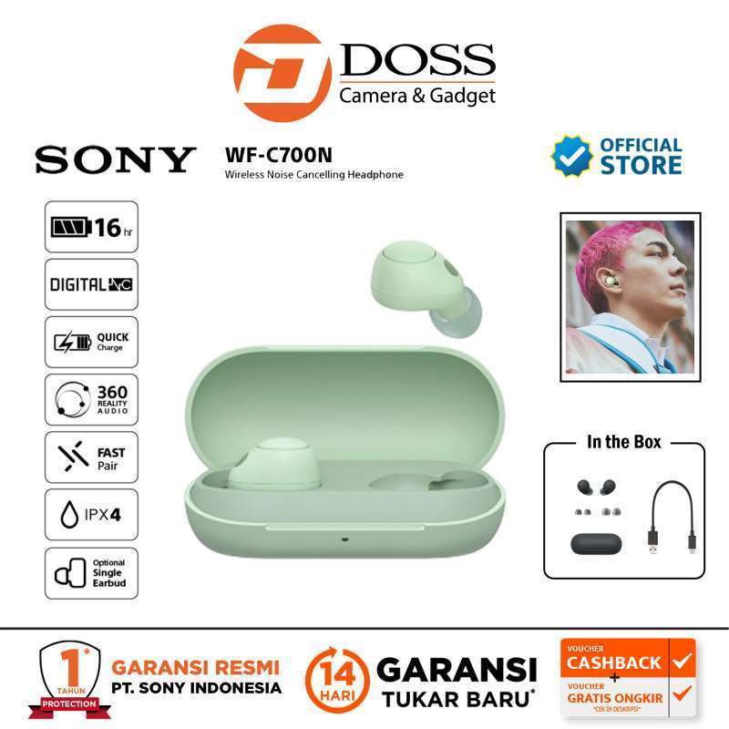 Promo Sony Wf-c700n Black Noise Cancelling Truly Wireless Wfc700n Wf ...