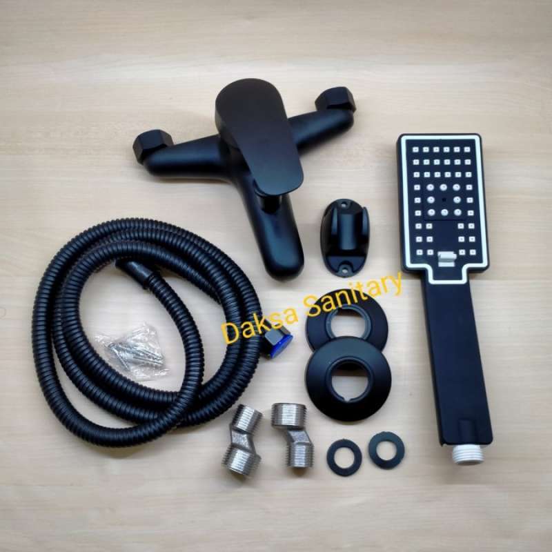 Promo Kran Bat Hitam Complite Hand Shower Kotak/ Kran Panas Dingin ...