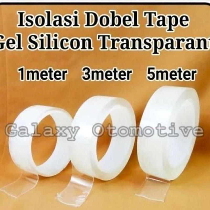 Jual Isolasi Dobel Tape Nano Gel Silicon Transparan - 1m / 3m / 5m Di ...