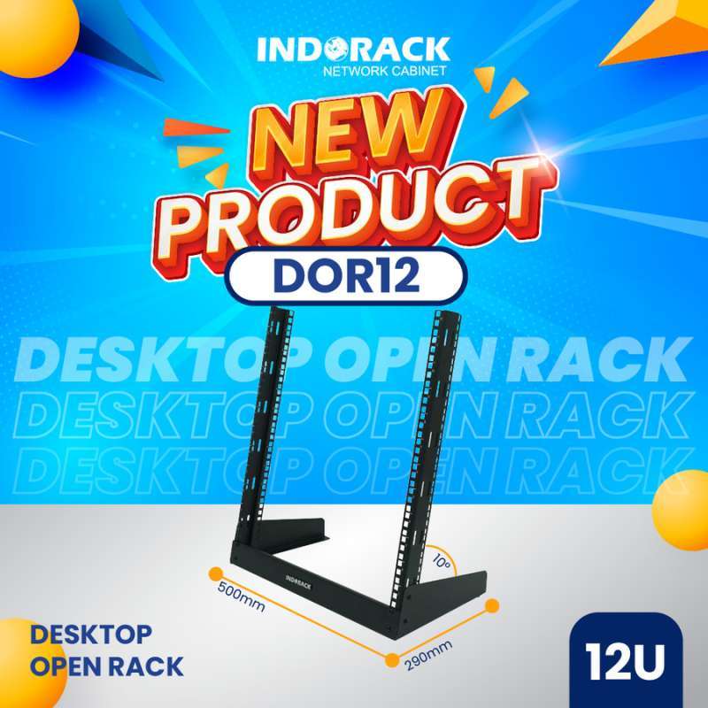 Jual Indorack Dor12 - Desktop Open Rack 12u Depth 290mm Rak Audio ...
