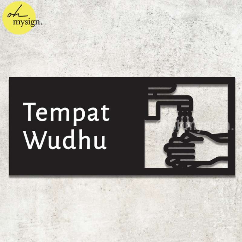 Promo Tempat Wudhu Sign Akrilik | Acrylic Sign Modern | Sign Board ...