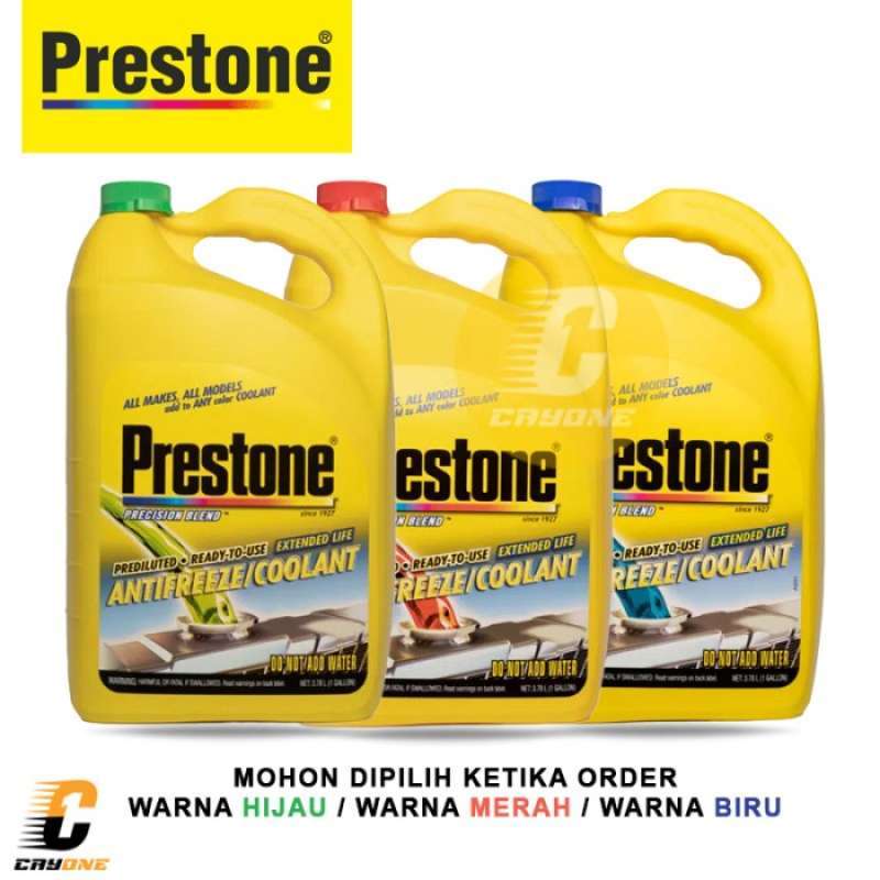 Jual PRESTONE Antifreeze Radiator Coolant 33% - Air Radiator Mobil 3.78 ...