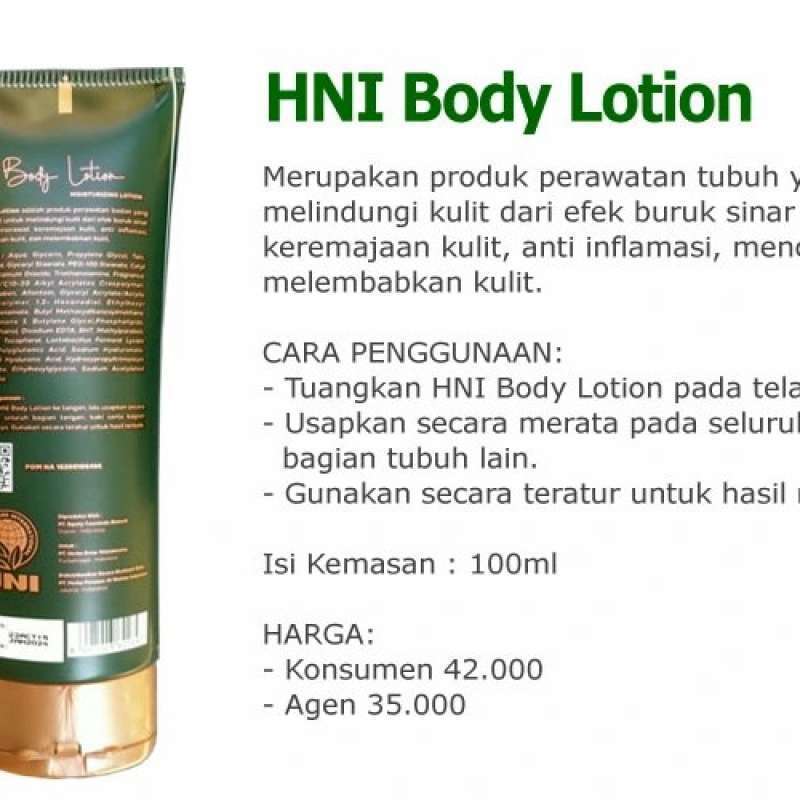 Jual Hni body lotion HNI HPAI isi 100 ml di Seller Arumi.store Medan ...
