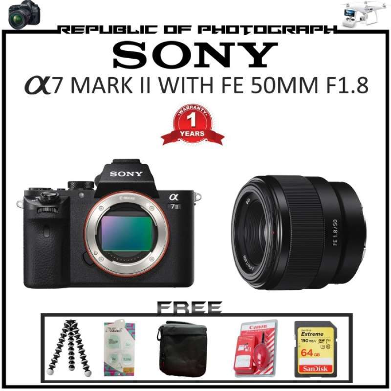 Promo Alpha a7 II Kit FE 50mm F1.8 / A7 Mark II With FE 50mm F1.8 ...