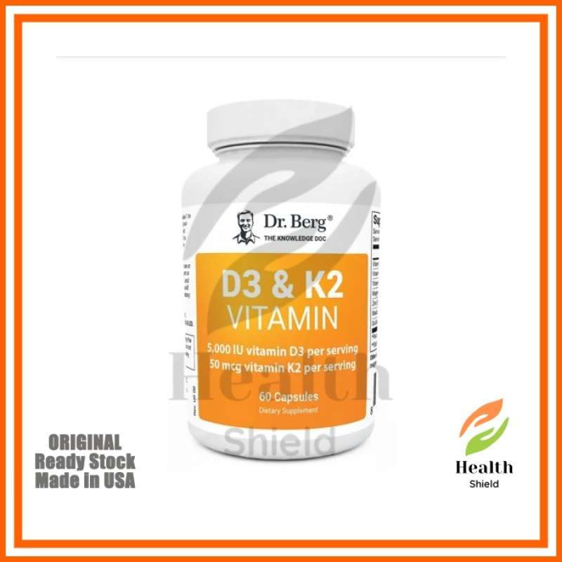 Promo Vitamin D3 K2 Dr Berg 60 kapsul vit d3 5000 iu k2 50 mcg MK7 ...