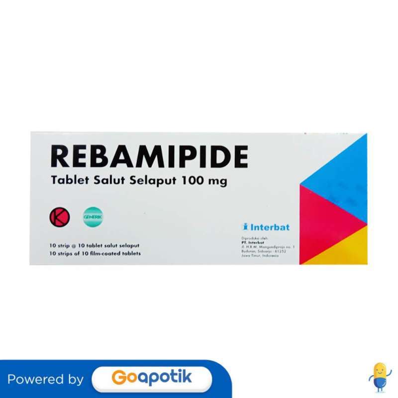 Jual REBAMIPIDE INTERBAT 100 MG BOX 100 TABLET di Seller Apotek ...