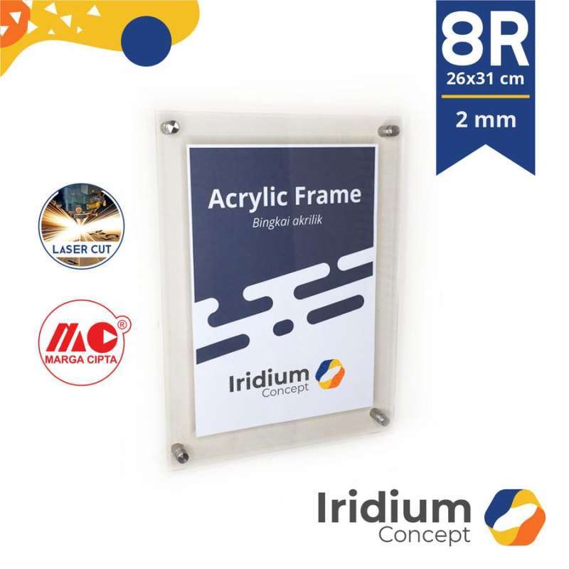 Jual Frame Akrilik 8R 2mm / bingkai foto dinding figura acrylic custom ...