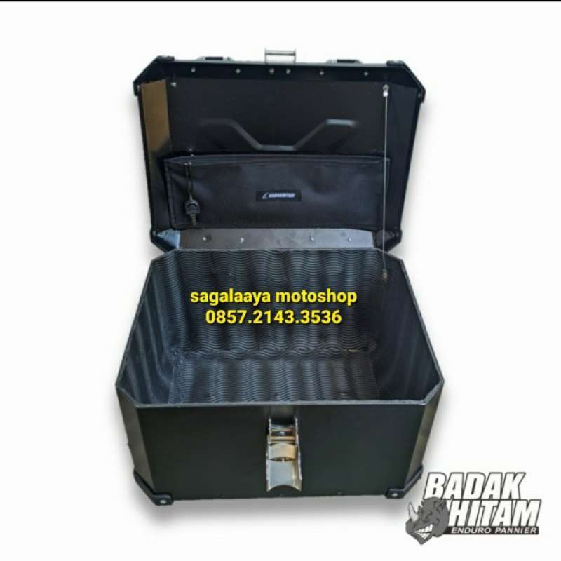 Jual Top Box Motor Pannier Badak Hitam 33 Liter Alumunium Adventure ...