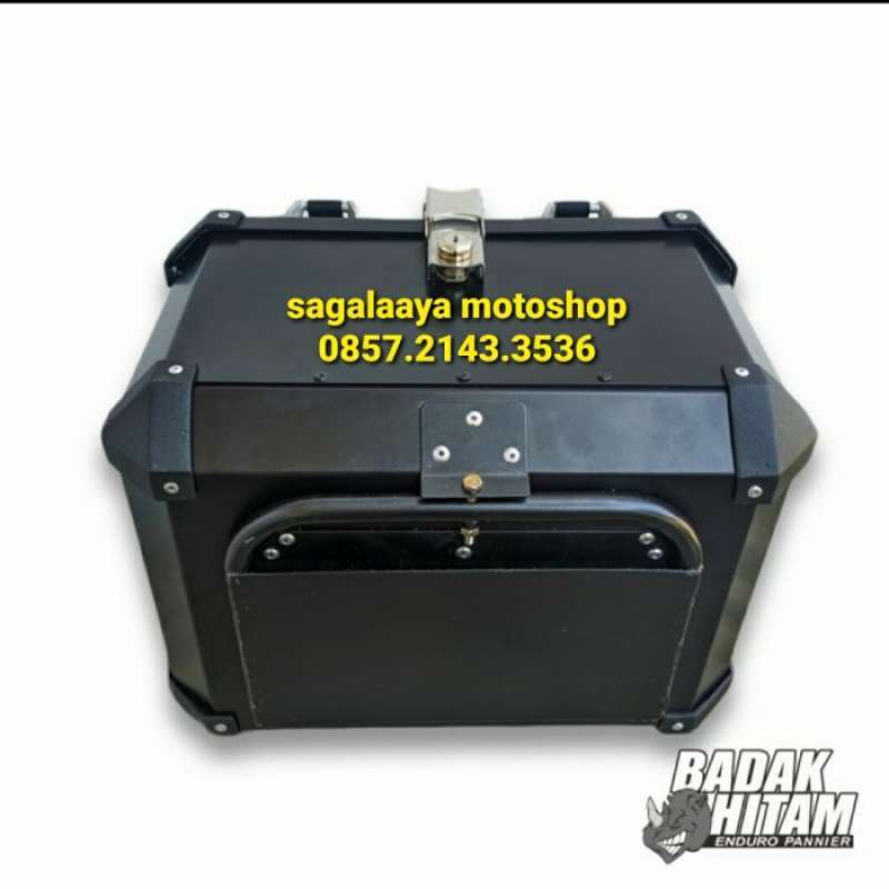 Jual Top Box Motor Pannier Badak Hitam 33 Liter Alumunium Adventure ...