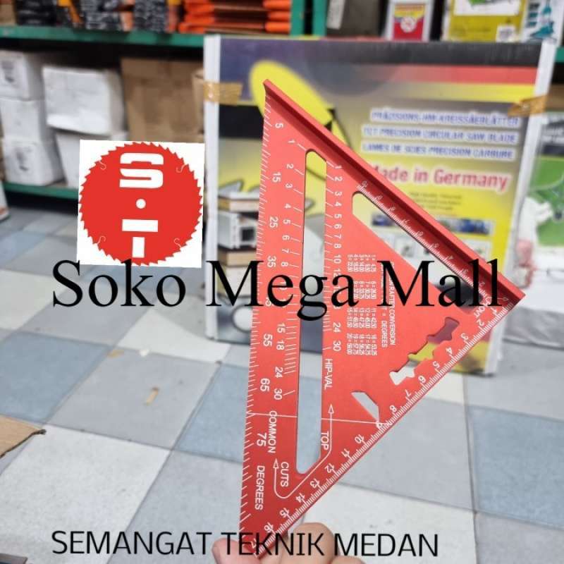 Jual Berkualitas ALAT UKUR ANGLE SPEED RAFTER SQUARE PENGGARIS SEGITIGA ...