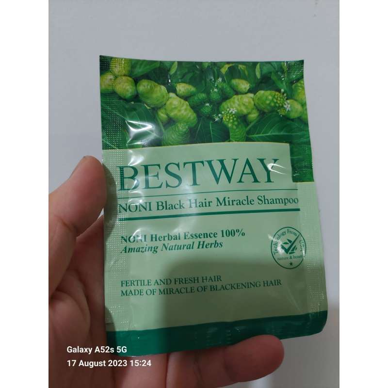 Jual Bestway Noni Black Hair Miracle Shampoo 20ml / 20 Ml With Herbal ...