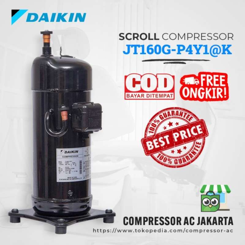 Promo Compressor Daikin JT160G-P4Y1@K (5 PK/R410A/3 PHASE) Diskon 23% ...