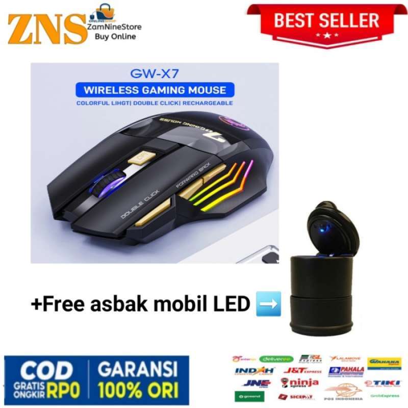 Promo iMice Wireless Gaming Mouse Ergonomic RGB Rechargeable 3200 DPI ...