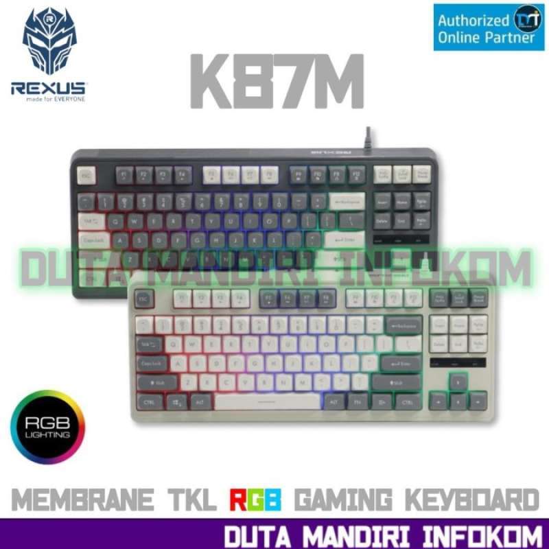 Promo Rexus Battlefire K87M - RGB Membrane TKL Gaming Keyboard Diskon ...