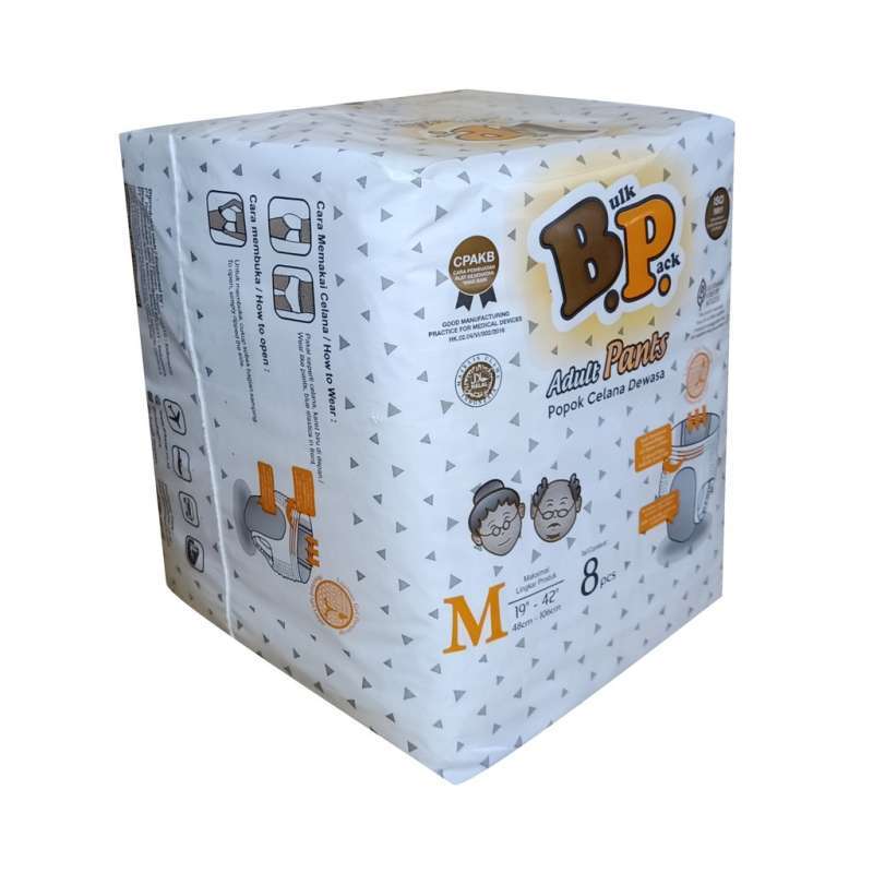 Jual Bp Popok Dewasa Lansia Celana / Bulk Pack Pants M, L, Xl & Xxl Isi 8 - M Di Seller Tokonya ...