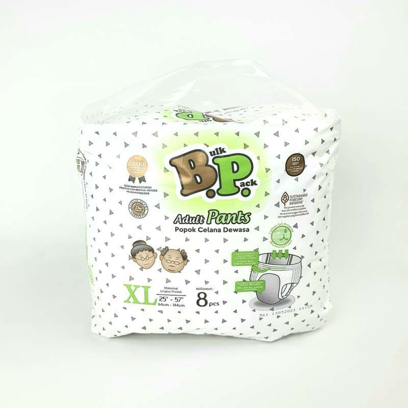 Jual Bp Popok Dewasa Lansia Celana / Bulk Pack Pants M, L, Xl & Xxl Isi ...