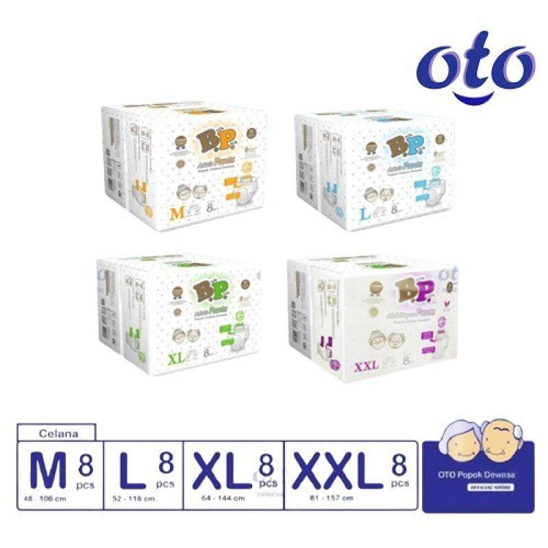 Jual Bp Popok Dewasa Lansia Celana / Bulk Pack Pants M, L, Xl & Xxl Isi 8 - M Di Seller Tokonya ...