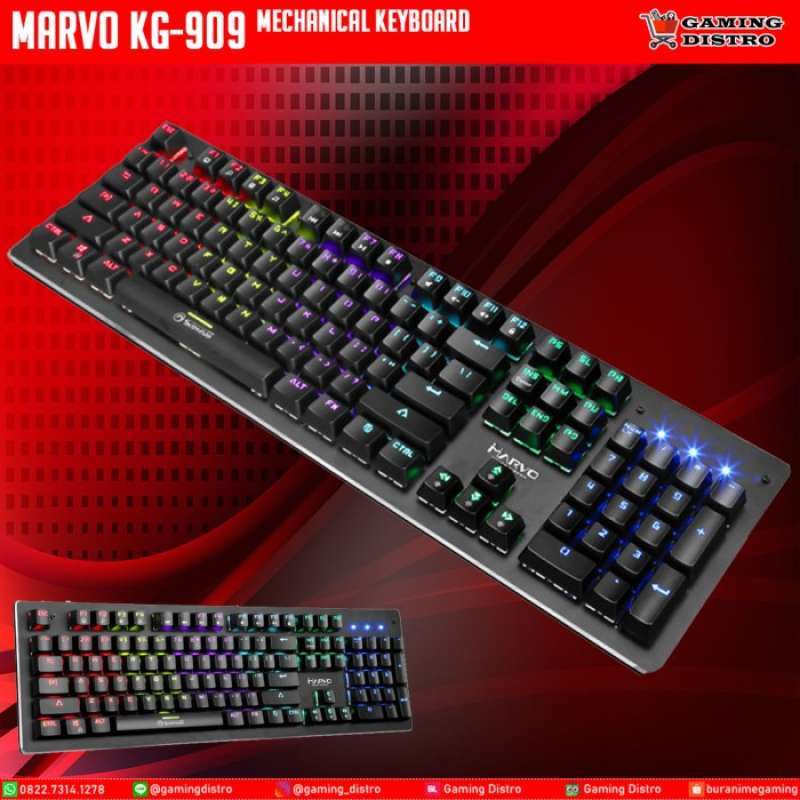Promo Marvo KG-909 RGB Fullsize Mechanical Keyboard - Marvo KG909 RGB ...