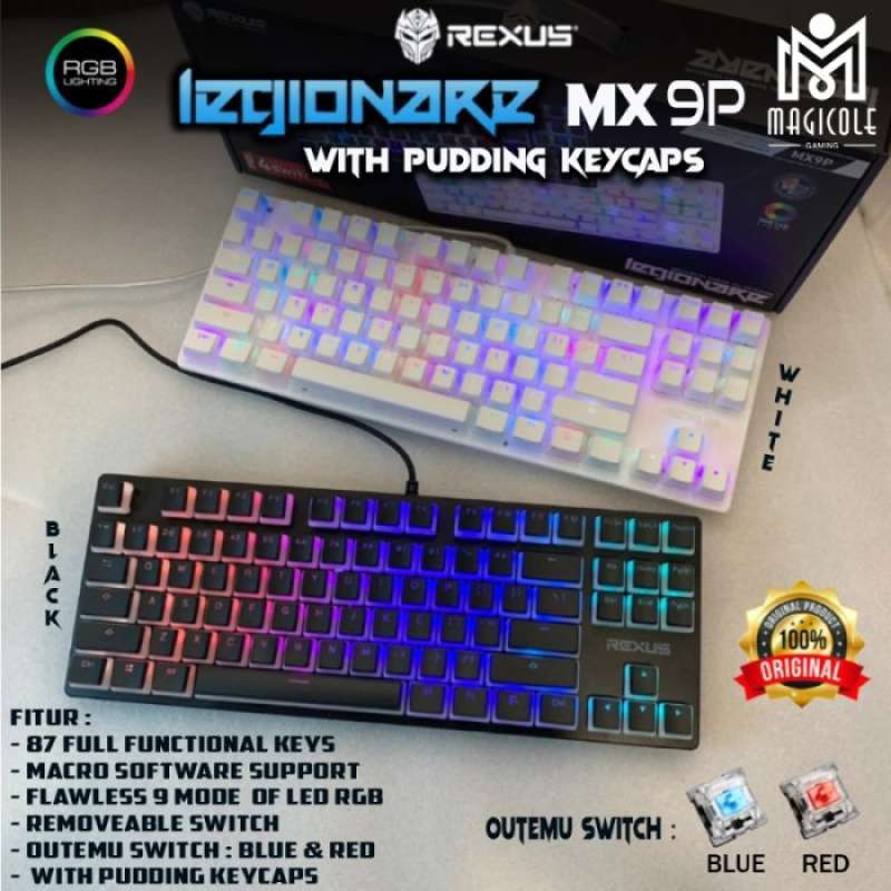 Promo Rexus Legionare MX9P RGB TKL Mechanical Gaming Keyboard Diskon 23 ...