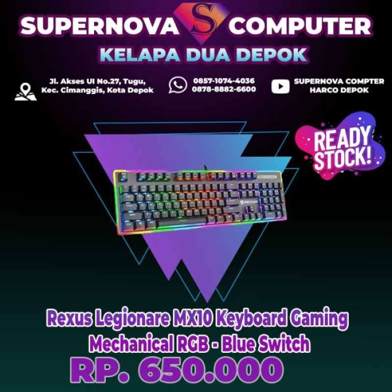 Jual Rexus Legionare MX10 Keyboard Gaming Mechanical RGB - Blue Switch ...