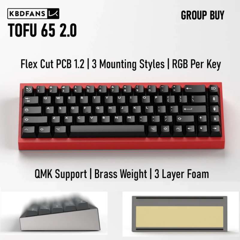 Promo TOFU65 2.0 - Barebone 65% Keyboard Kit KBDFans - Hotswap South ...
