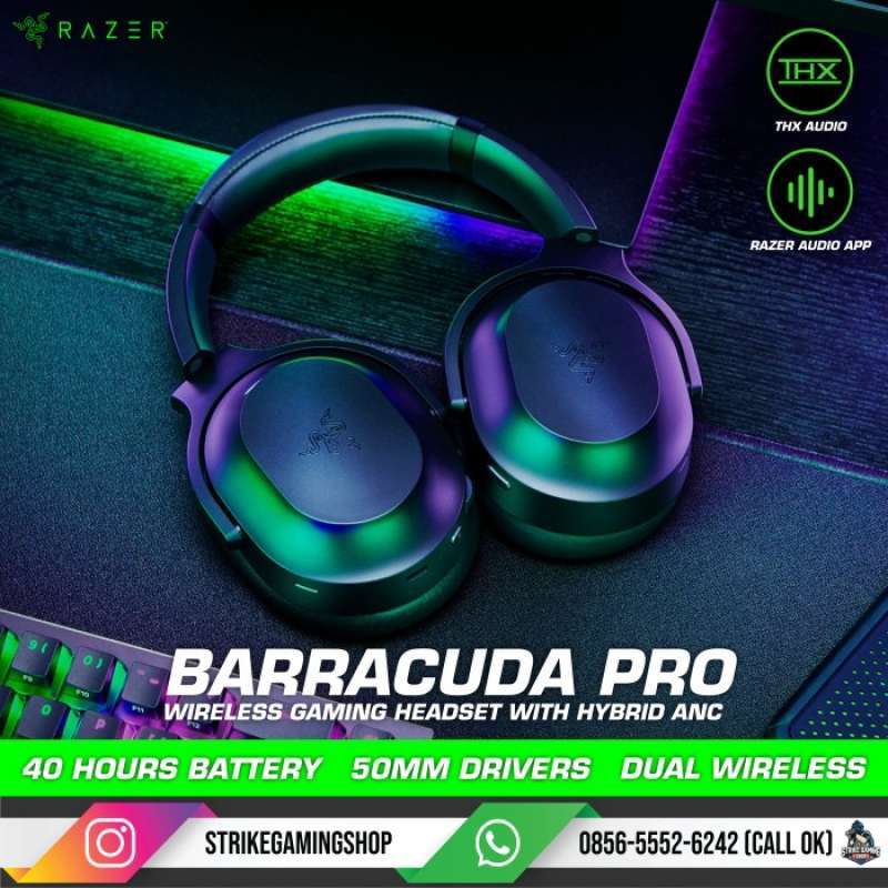 Promo RAZER BARRACUDA PRO DUAL WIRELESS WITH HYBRID ANC GAMING HEADSET ...