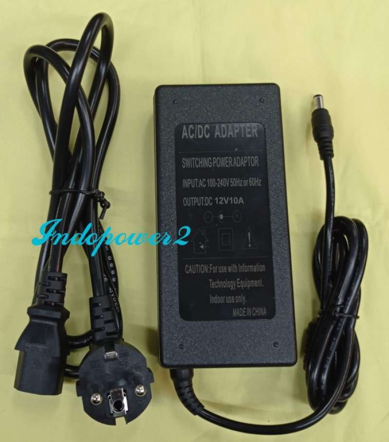 Promo Adaptor 12V 10A II switcing Adapter 12 V 10 A + Kabel power ...