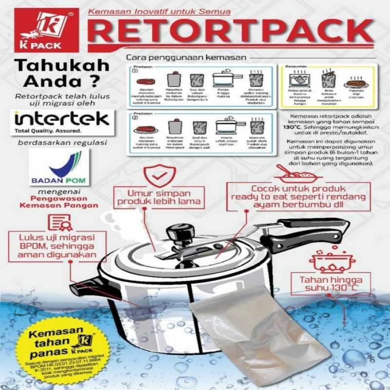 Promo BAG RETORT PACK 500 GRAM KEMASAN FOIL SILVER TAHAN PANAS-PRESTO ...