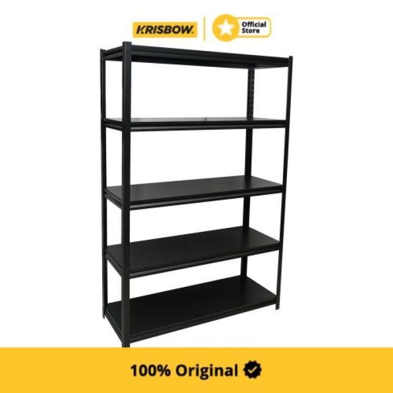 Promo Krisbow Shelving Steel Rak Besi 5 Rows 120x45x183cm - Hitam ...
