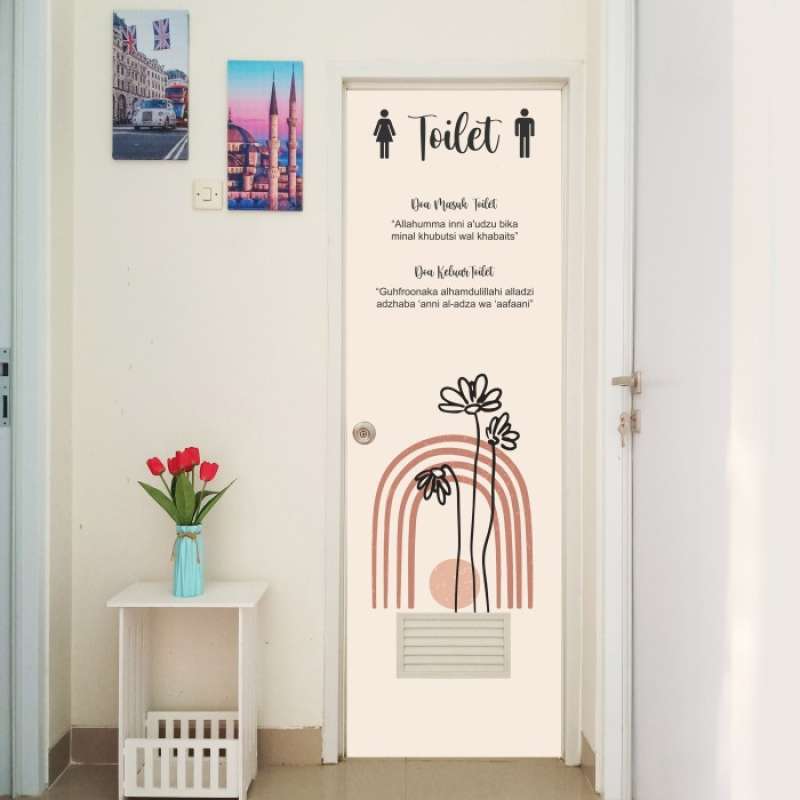 Jual Sticker Pintu Kamar Mandi Motif Aesthetic Original Murah - Harga ...