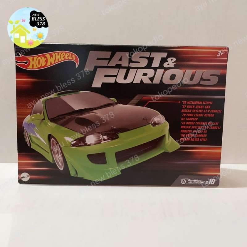 Promo Hotwheels Fast & Furious 10 Pack Nissan Skyline GT-R 68 Dodge Charger Diskon 23% di Seller ...