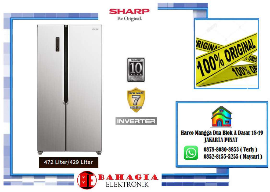 Jual Sharp Sj-Is50M-Sl Kulkas Side By Side di Seller Kuniy Store - Kapuk, Kota Jakarta Barat ...
