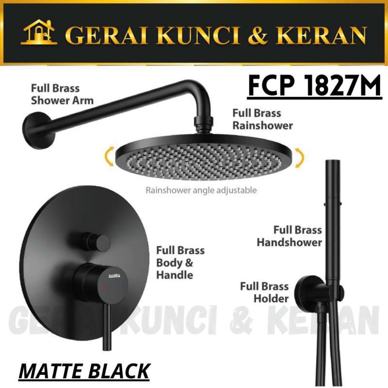Jual Paloma Fcp 1827m Shower Tanam Concealed Set Keran Kran Panas ...