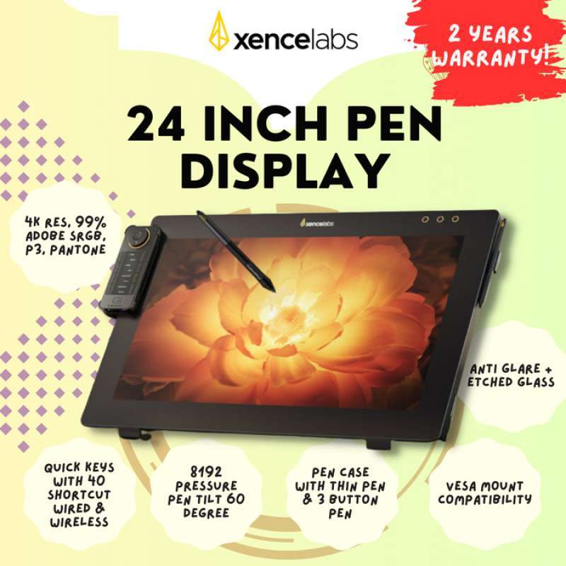 Promo Xencelabs Pen Display 24Inch 4K sRGB 99% P3 Pantone Quick Keys ...