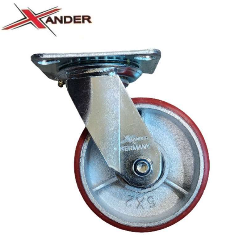 Promo Xander Roda PU 5 Inch Hidup Ball Bearing HD Heavy Duty Diskon 23% ...