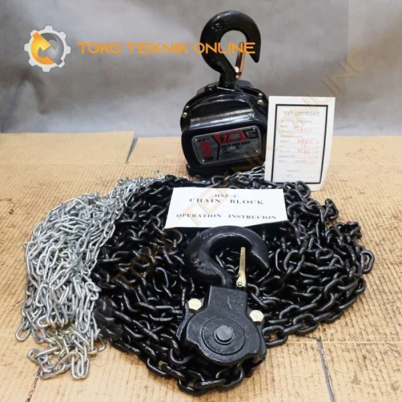 Promo Willfred 3 Ton x 5 M Chain Block Chain Hoist Katrol rantai takel ...