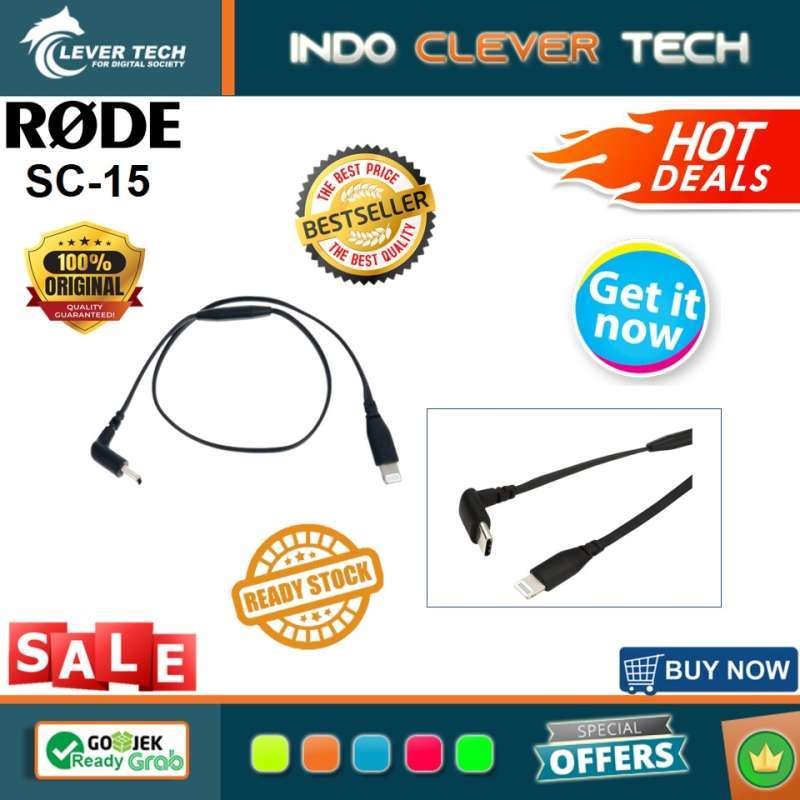 Promo Rode SC15 USB-C to Lightning Patch Cable Rode SC 15 ORIGINAL ...