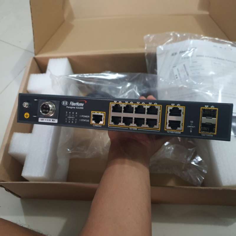 Jual Switch Fiberhome S2208me-dc 8 Port Managed Sfp Fengine S2200 Dc ...