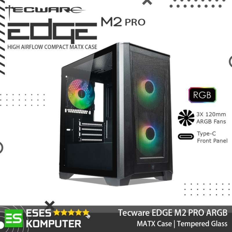 Jual Case Tecware Edge M2 Pro | High Airflow Gaming MATX Case | 3X ARGB ... Jual Case Tecware Edge M2 Pro | High Airflow Gaming MATX Case | 3X ARGB ...